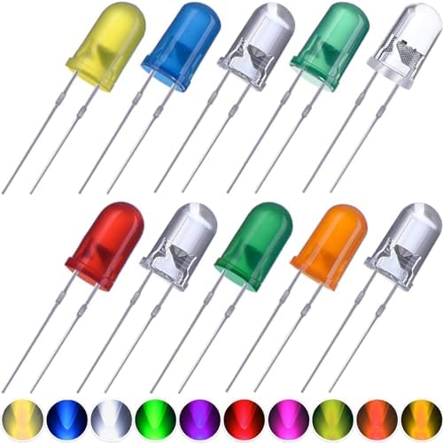 Amazon.com: EBOOT 1000 Pieces Clear LED Light Emitting Diodes Bulb Lamp ...