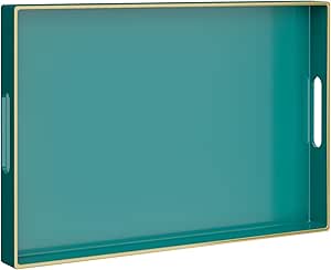 Amazon.com: MAONAME Green Serving Tray with Handles, Rectangular ...