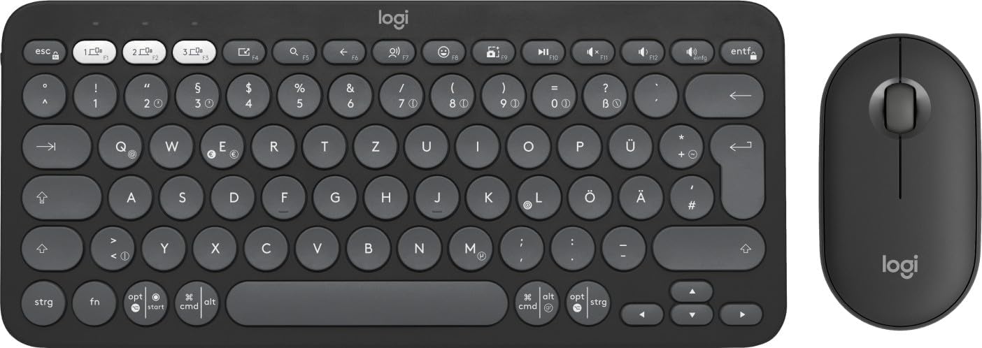 Logitech Pebble 2 Combo - Layout Tedesco QWERTZ, Grafite : Amazon.it ...