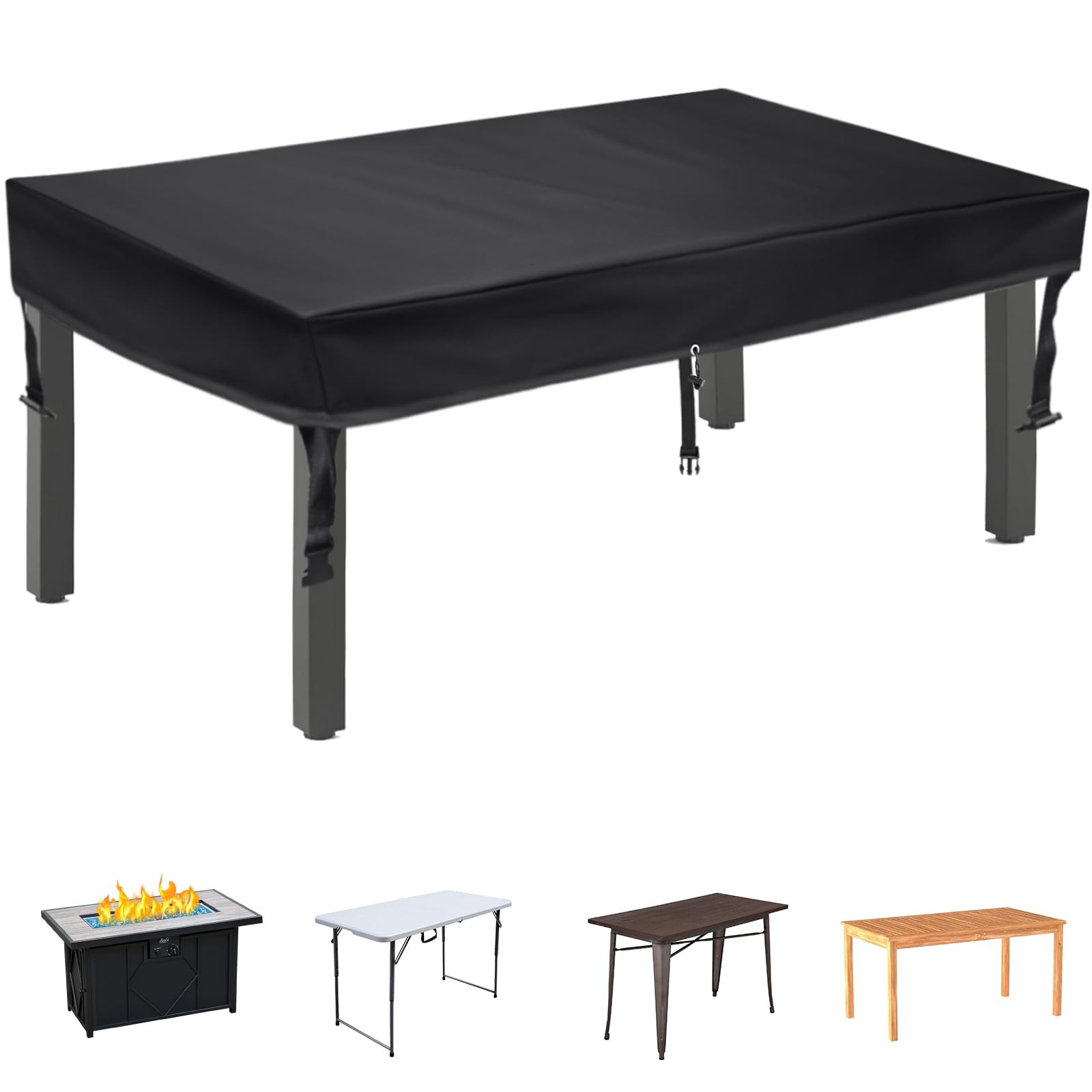 Amazon.com : TOHONFOO Patio Coffee Table Cover - Waterproof Anti-UV ...