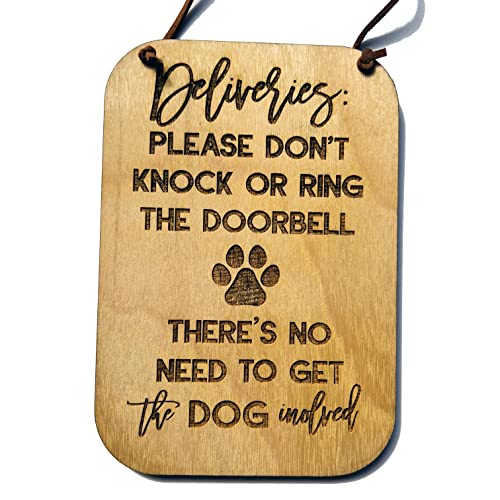 Amazon.com: Don't Knock Dogs Will Bark Sign - No Need to Get the Dog ...