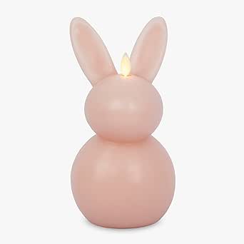 Amazon.com: Luminara Easter Bunny Candle- Dusky Rose 4.5" x 4.5" x 8.5 ...