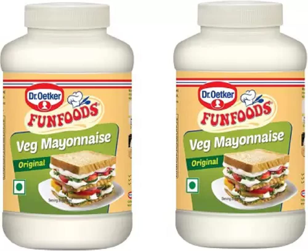 FUN FOODS Veg Mayonnaise Original 400 Gram Pack of 2 800 g (Pack of 2 ...