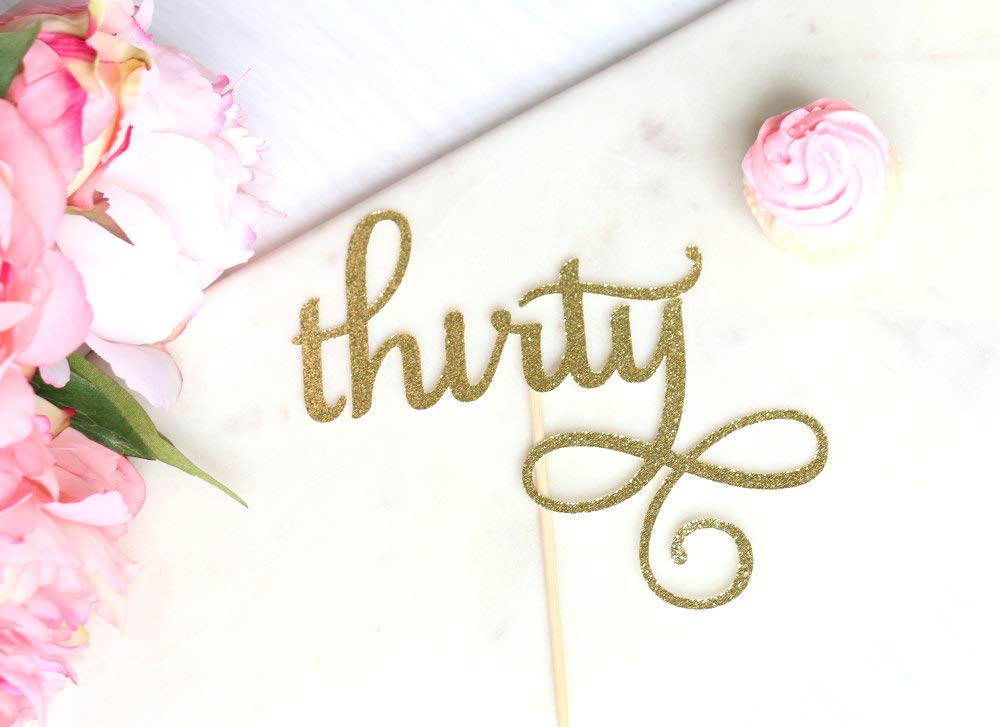 Buy Thirty Cake Topper | 30th Birthday Cake Topper | Custom Age Number ...