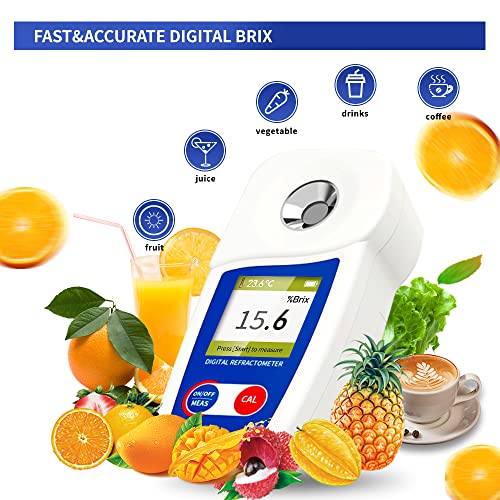 Digital Brix Refractometer Flagfront brix Meter Refractometer Automatic ...