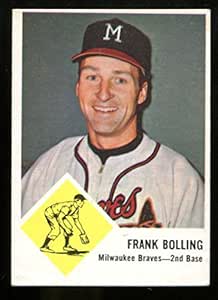 Amazon.com: Frank Bolling 1963 Fleer #44 Braves Ex Condition 4972 ...