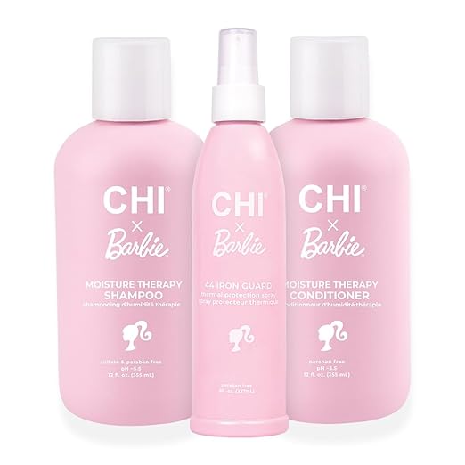 Amazon.com : CHI x Barbie Dream Pink Kit, Includes 12 Oz Moisture ...