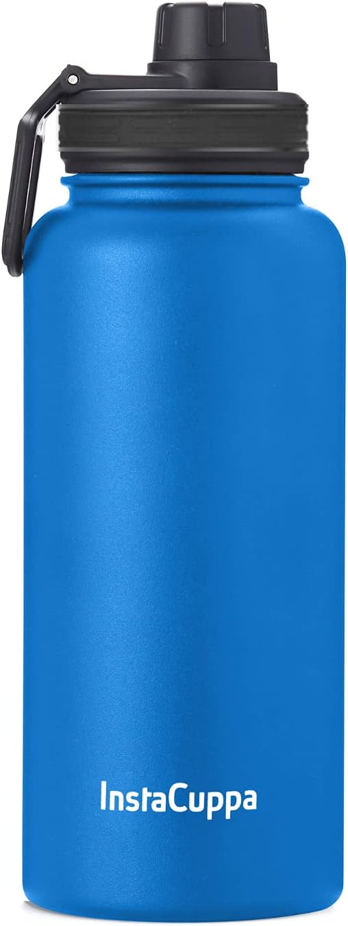 InstaCuppa Thermos Bottle 550 ML, with Flip Top Carry Lid Double-Wall ...