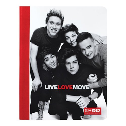 One Direction 1D + OD Together Red Compostion Notebook, Group Cover ...