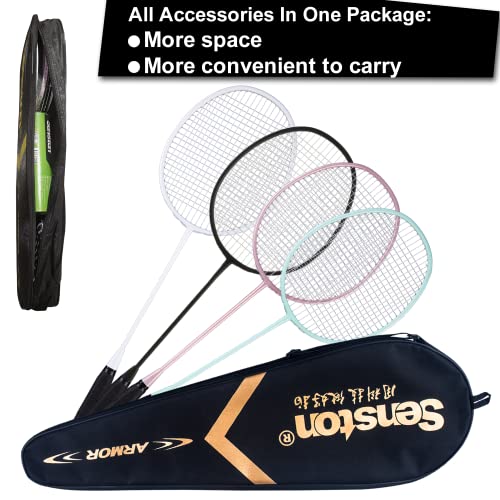Snapklik.com : Senston Badminton Rackets Set Of 4, Badminton Set For ...