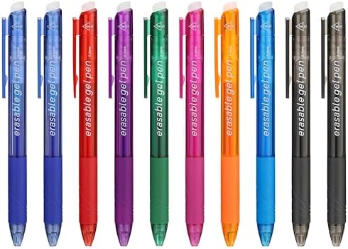 Amazon.com: Lanmoo Erasable Gel Ink Pens Retractable 0.5mm Multicolor ...