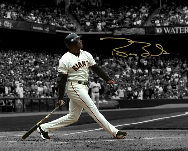 Amazon.com: Barry Bonds Iconic Home-Run Signed Photo Autograph Print ...