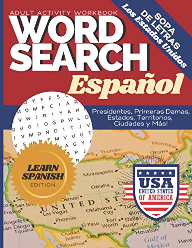 Adult Activity Workbook Word Search Español: Sopa de Letras Los Estados ...