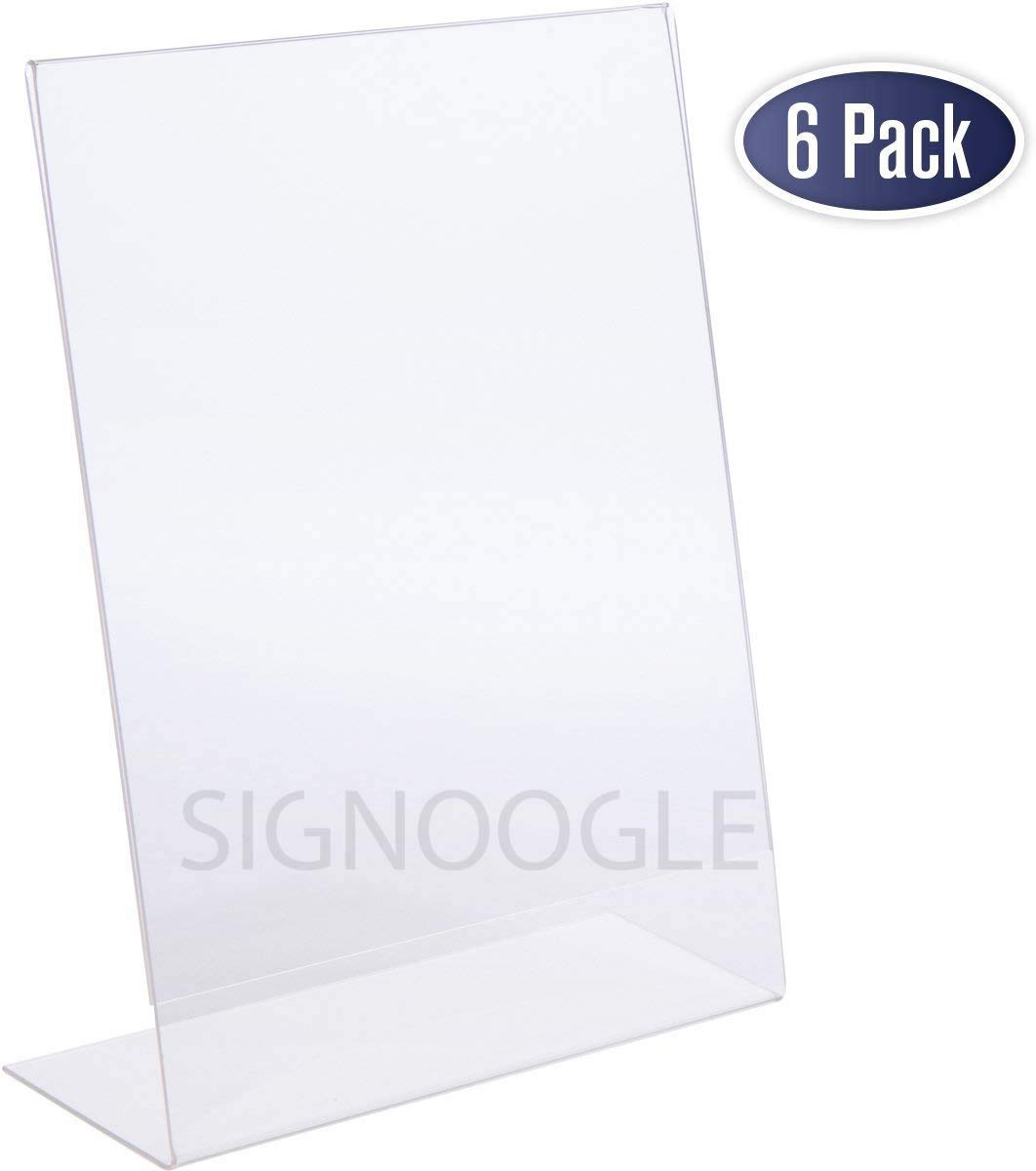 Buy SIGNOOGLE Acrylic Portrait Counter Table Top Menu Sign Display ...