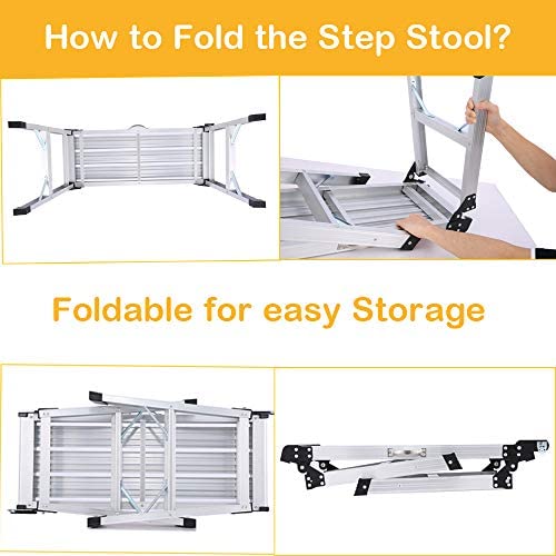 30" Extra Large Aluminium Work Platform, Folding Drywall Stool Bench ...