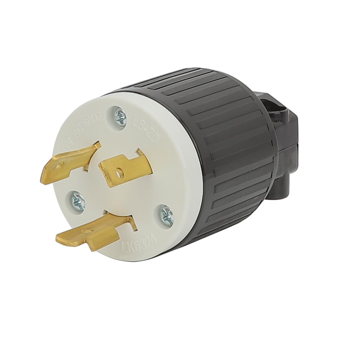 Snapklik.com : Nema L8-20P 20 Amp 480 Volt Connector, L8-20 Locking ...