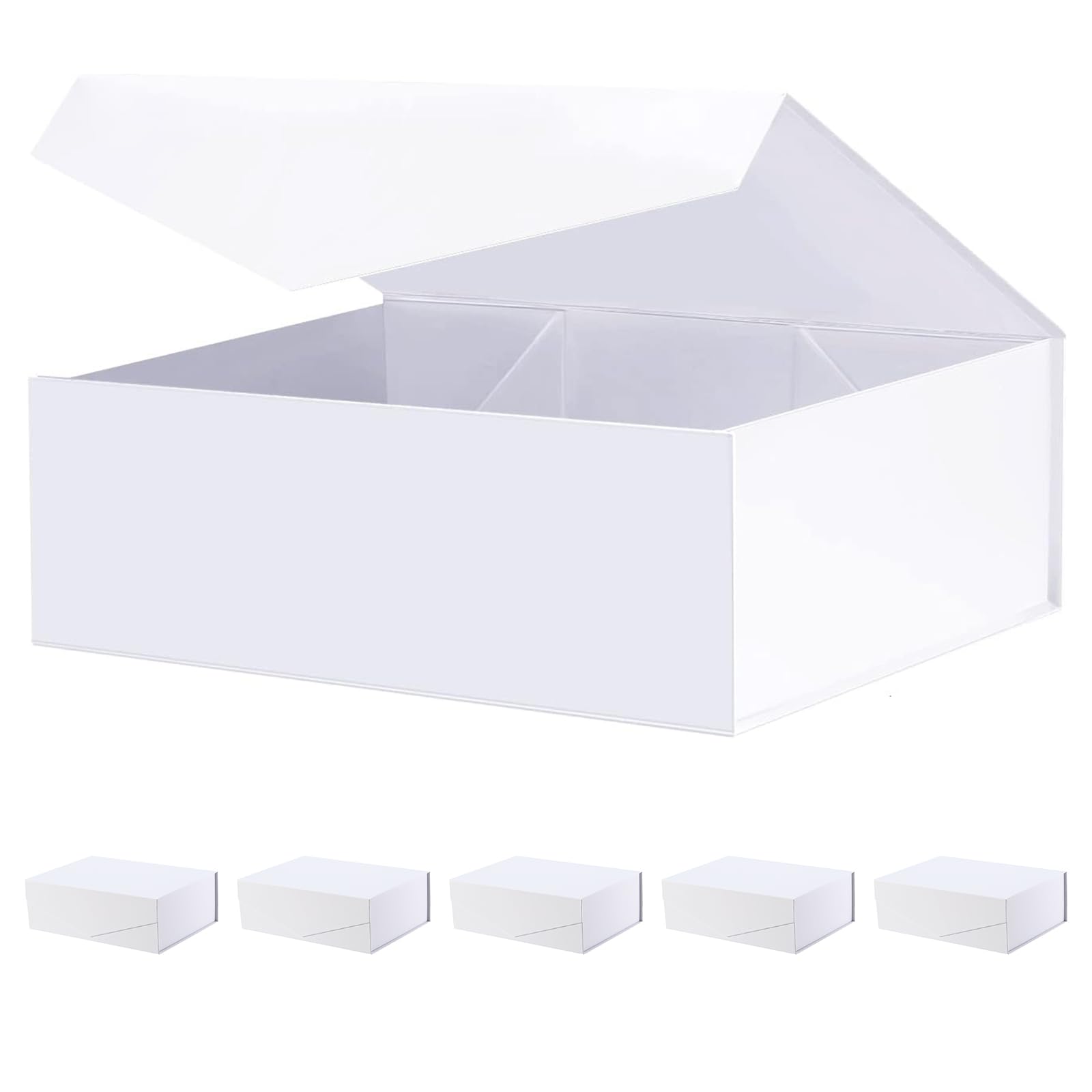 Amazon.com: BLK&WH 6 Gift Boxes 11.5x8.1x3.8 Inches, White Gift Boxes ...