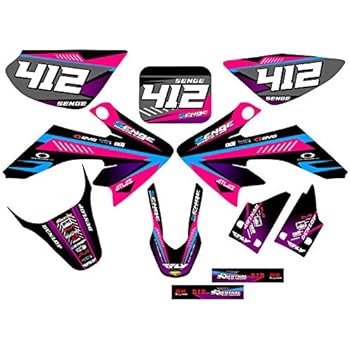 Amazon.com: 04-12 CRF50 Pink FMF Graphic Kit Shroud Plastic Decals CRF ...