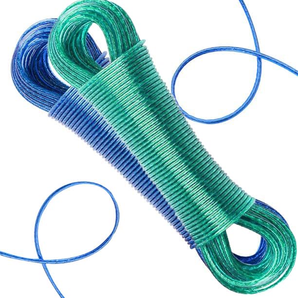 EVOLIFE PVC Coated Steel Anti-Rust Wire Rope for Drying Clothes Washing ...