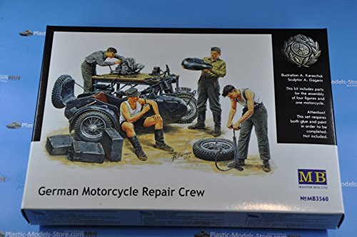 Masterbox German Motorcycle Repair Crew with BMW R75 1/35 Master Box ...