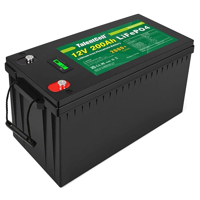 Buy TalentCell 12V 200Ah Lithium Iron Phosphate Deep Cycle Battery Pack ...