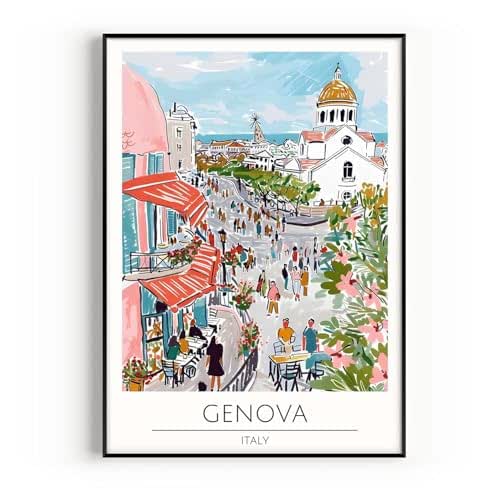 Amazon.com: Genova Travel Poster, Premium Giclee Fine Art Prints ...