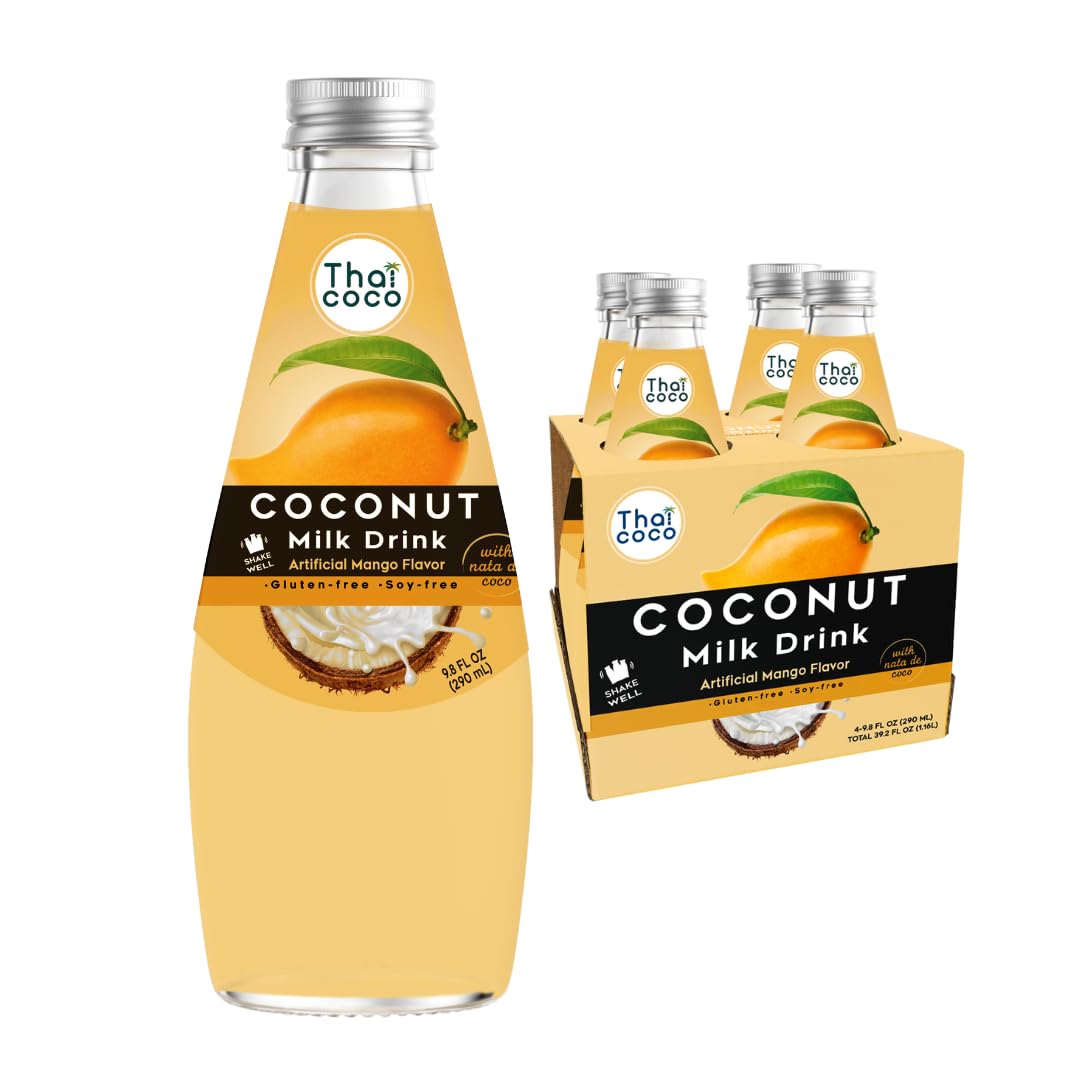 Amazon.com: Thai Coco - Mango Coconut Milk Drink with Nata De Coco - 9. ...