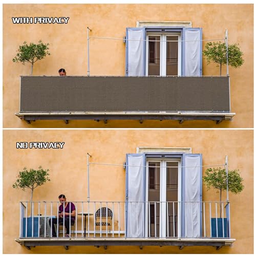 Snapklik.com : SUNLAX 3x10 Chocolate Balcony Screen Fence Screen ...