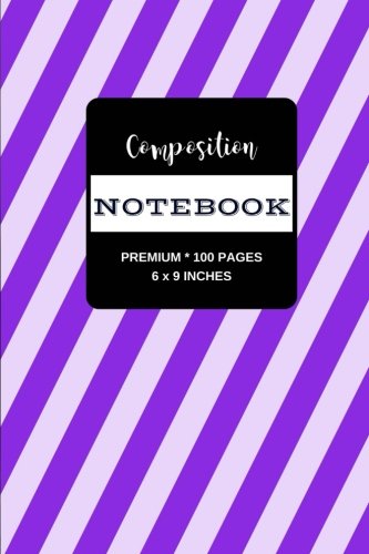 Composition Notebook: Purple Candy Cane Stripes, Premium Writing ...