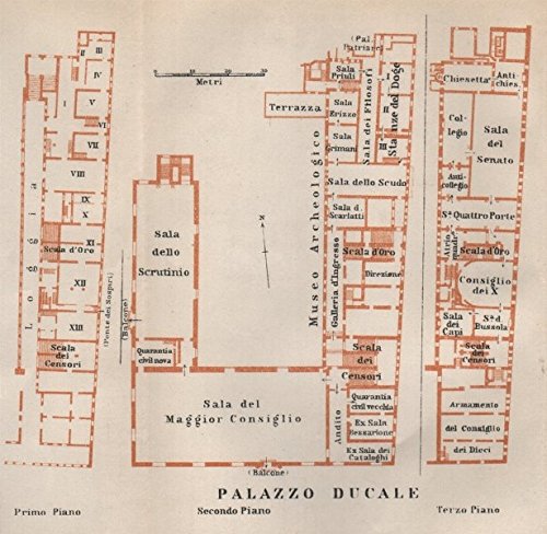 Palazzo Ducale Doges Palace Floor Plan Venice Venezia Mappa Small ...