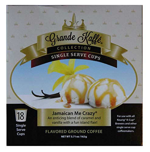 Amazon.com: Grande Kaffe Jamaican Me Crazy Flavored Ground Coffee, 18 ...