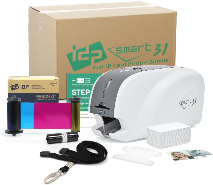 EasyBadge 3.0 Complete ID Card Design and Printer Bundle : Amazon.co.uk ...