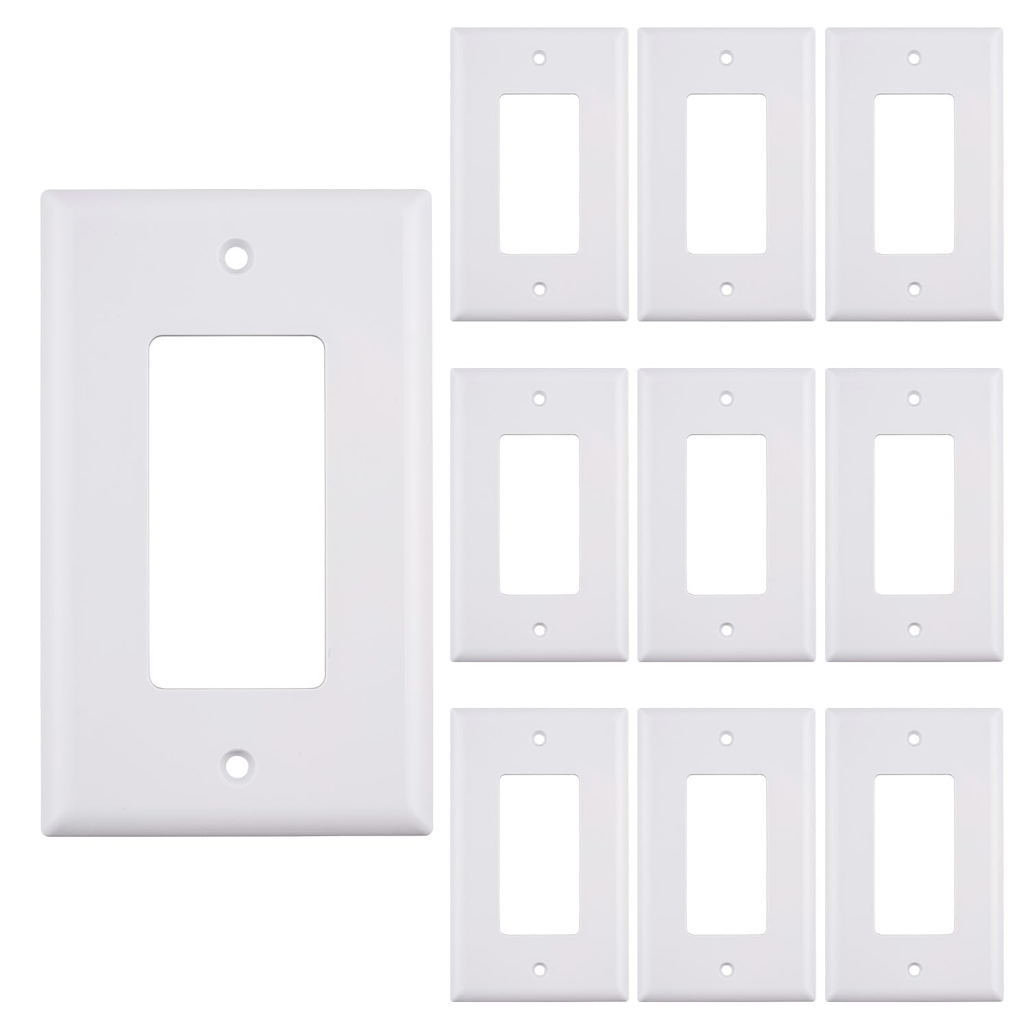 Snapklik.com : 1 Port Keystone Wall Plate, Single Gang White Jack ...