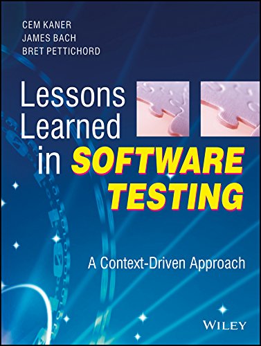LESSONS LEARNED IN SOFTWARE TESTING: Cem Kaner and James Bach ...