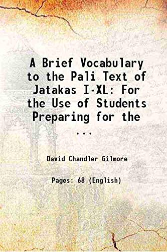 Amazon.in: Buy A Brief Vocabulary to the Pali Text of Jatakas I-XL: For ...