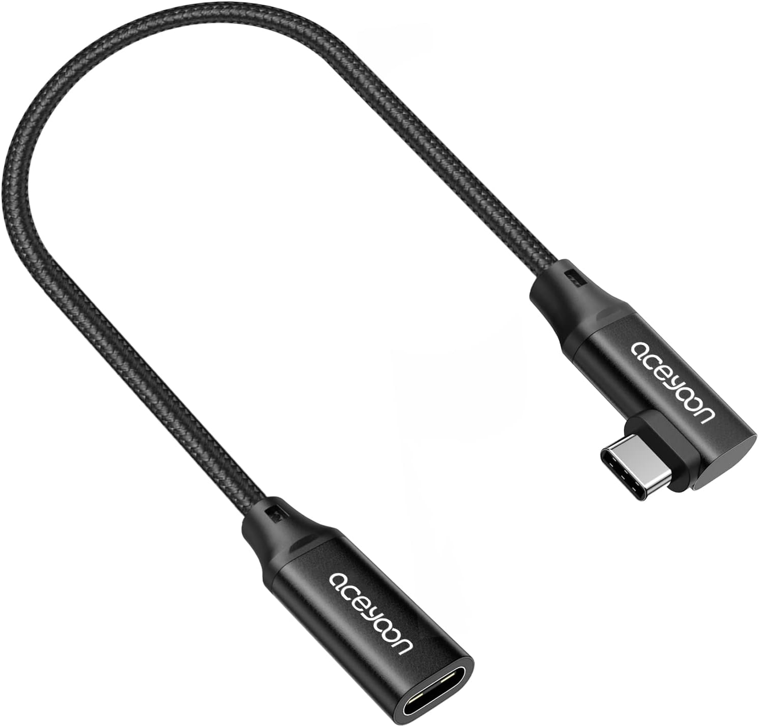 aceyoon USB C Extension Cable 1.6ft USB 3.1 Gen 2 10Gbps Right Angle ...