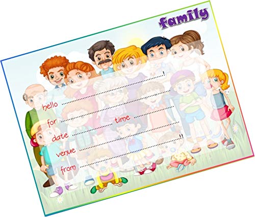 PartyStuff Cards - Family Invitation Card : Amazon.in: Home & Kitchen
