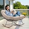 Amazon.com: Bme Patio Rocking Chair Outdoor and Indoor, Modern Metal ...