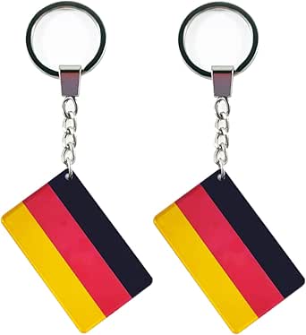 QQSD Germany Flag Keychain German Key Ring, 2 Pack at Amazon Men’s ...