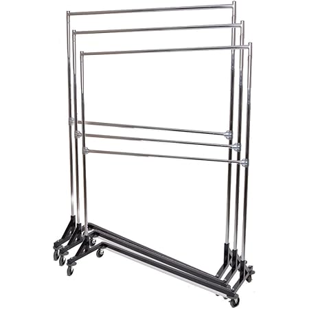 Amazon.com: Only Hangers Commercial Grade Double Bar Rolling Z Rack ...
