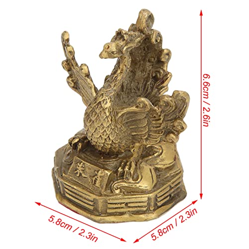 Hztyyier Feng Shui Phoenix Statue, 3.7 In Tall Brass Phoenix Figurine ...
