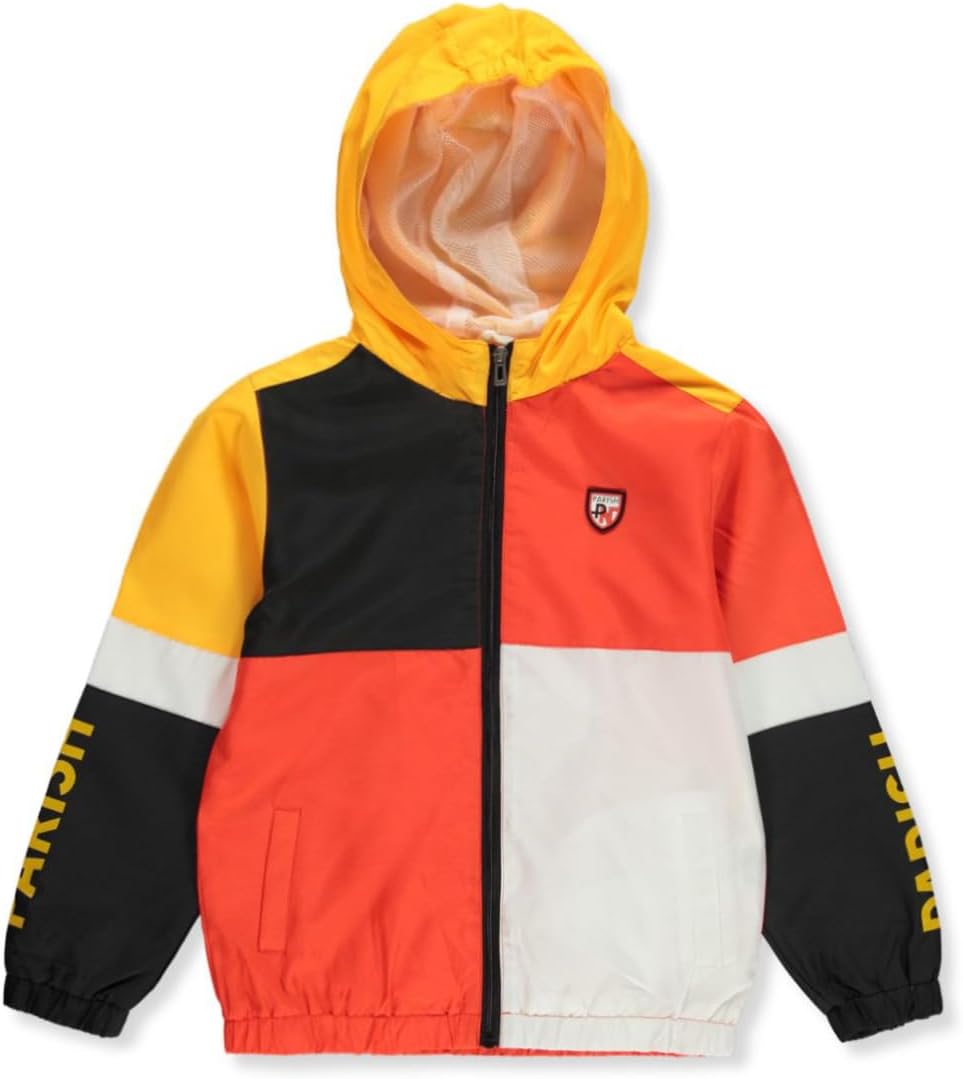 Amazon.com: Parish Nation Boys' Nylon Windbreaker Jacket - red/orange ...