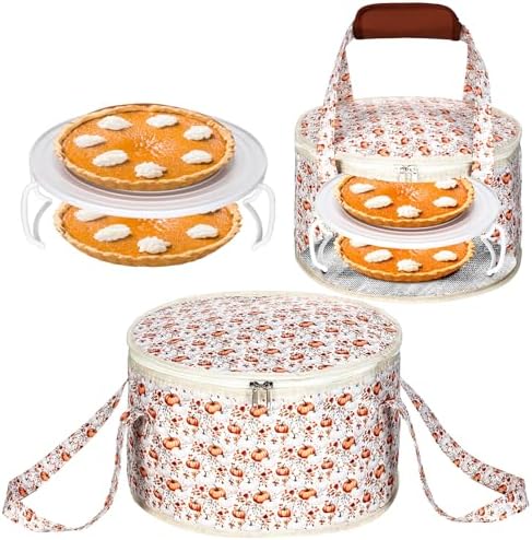 Amazon.com: SilTriangle Fall Pumpkin Round Pie Carrier 12 x 7 Inch ...