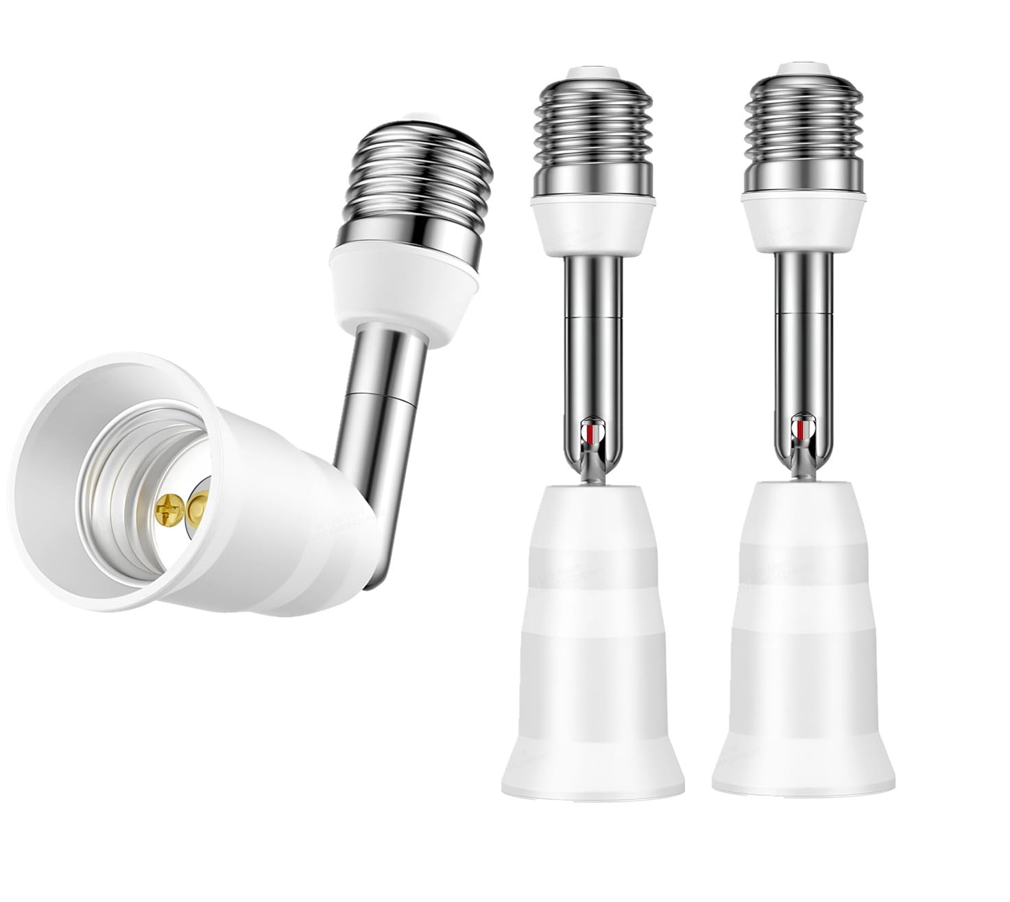 E26/E27 Light Socket Extender, E26/E27 4.5 Inch Extension Socket ...