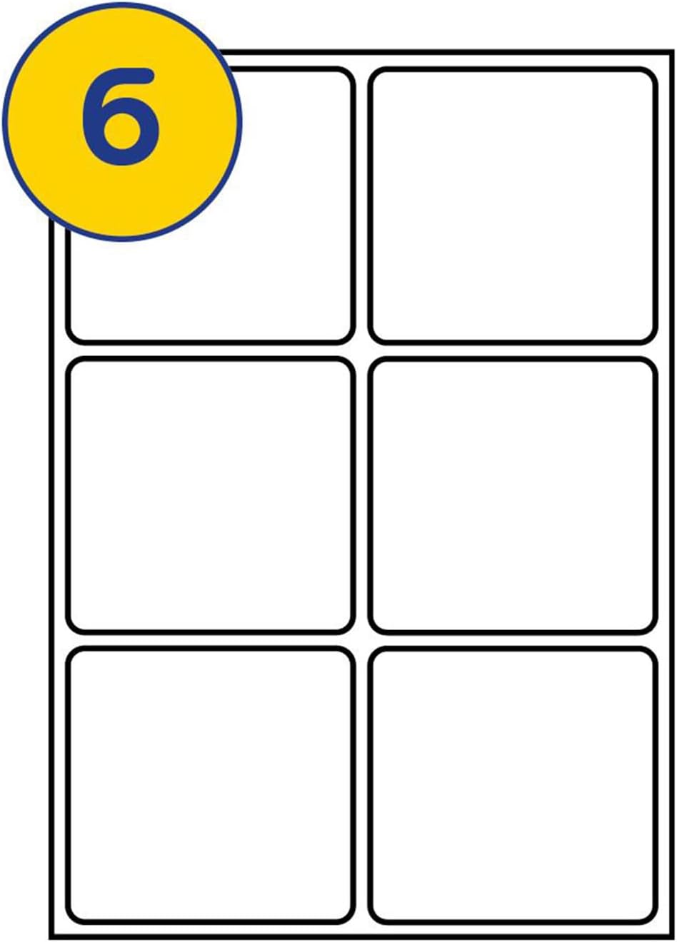 LABELS4U 500 Sheets A4,1 Label per Sheet, Size 199.6 x 289.1mm (500 ...