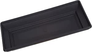 Vsorce4u 1 x 40cm Black Plastic Rectangular Window Box Saucer Tray Drip ...