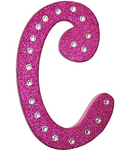 Craft for Kids-pink Foam Glitter Letter "C" with Clear Rhinestones 7 ...