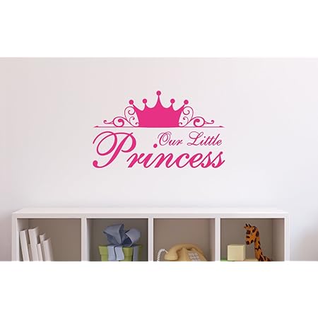 Decals Design 'Baby Girl Cartoon Cute Princess in Pink with Butterfly ...