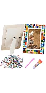 Amazon.com: DIY Mosaic Tiles Crafts Kits for Adults, Mixed Stained ...