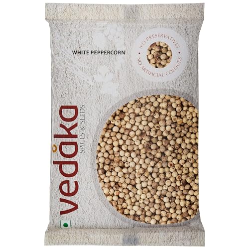 Amazon Brand - Vedaka Whole White Peppercorn | No Artificial Colours Or ...